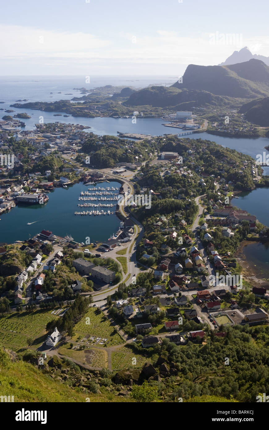 Svolvær (view from path to the Svolvær Goat), Austvågøy, Lofoten ...