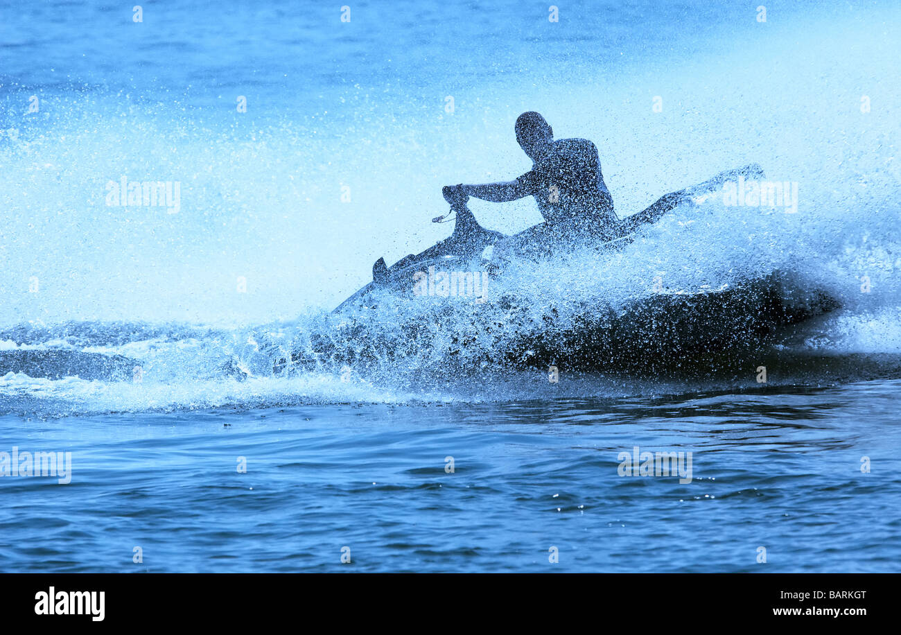 jet ski fun on a day in summer Stock Photo - Alamy