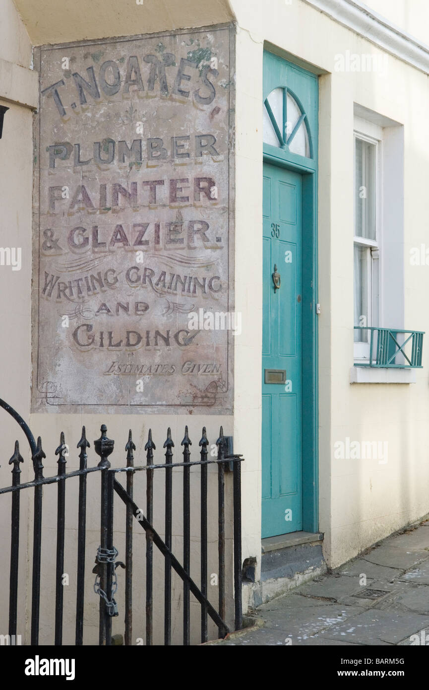 Old victorian painted sign advertising Plumber, Glazier, Writing ...