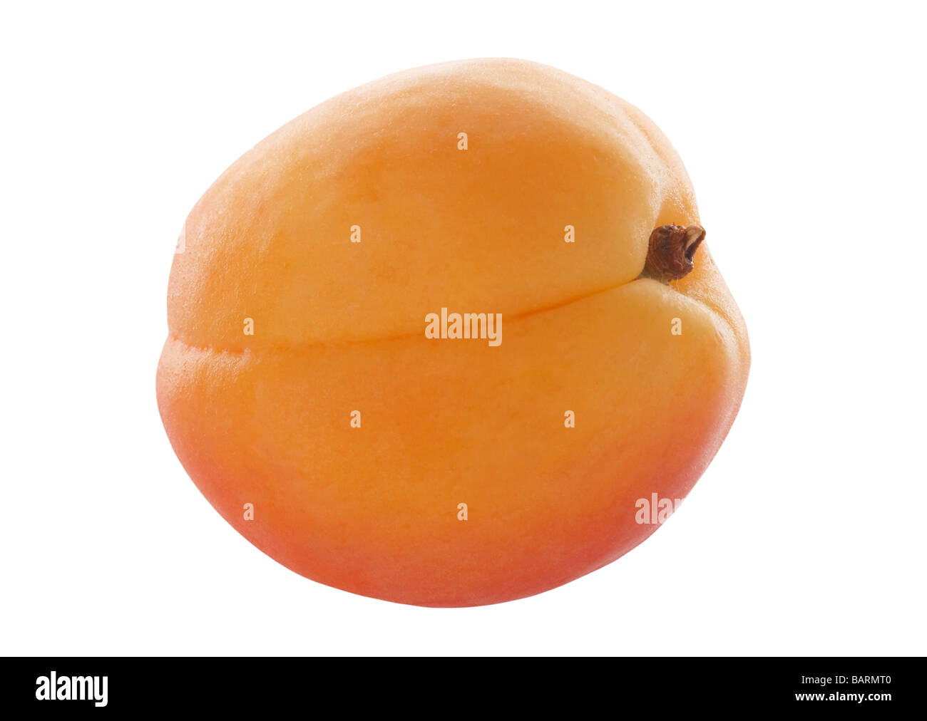 Peach on white background Cut Out Stock Images & Pictures - Alamy