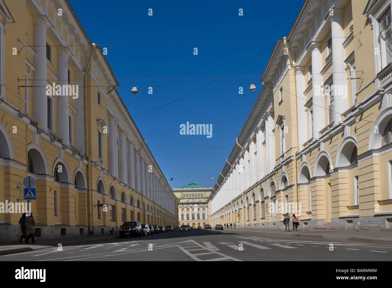 Rossi street St Petersburg Russia The building of Alexandrinsky theater ...