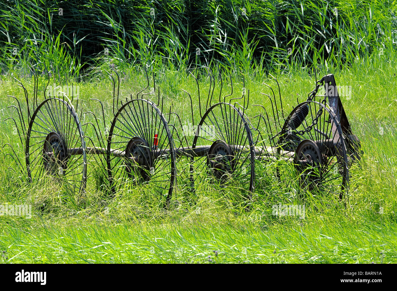 an old hay machine Stock Photo - Alamy