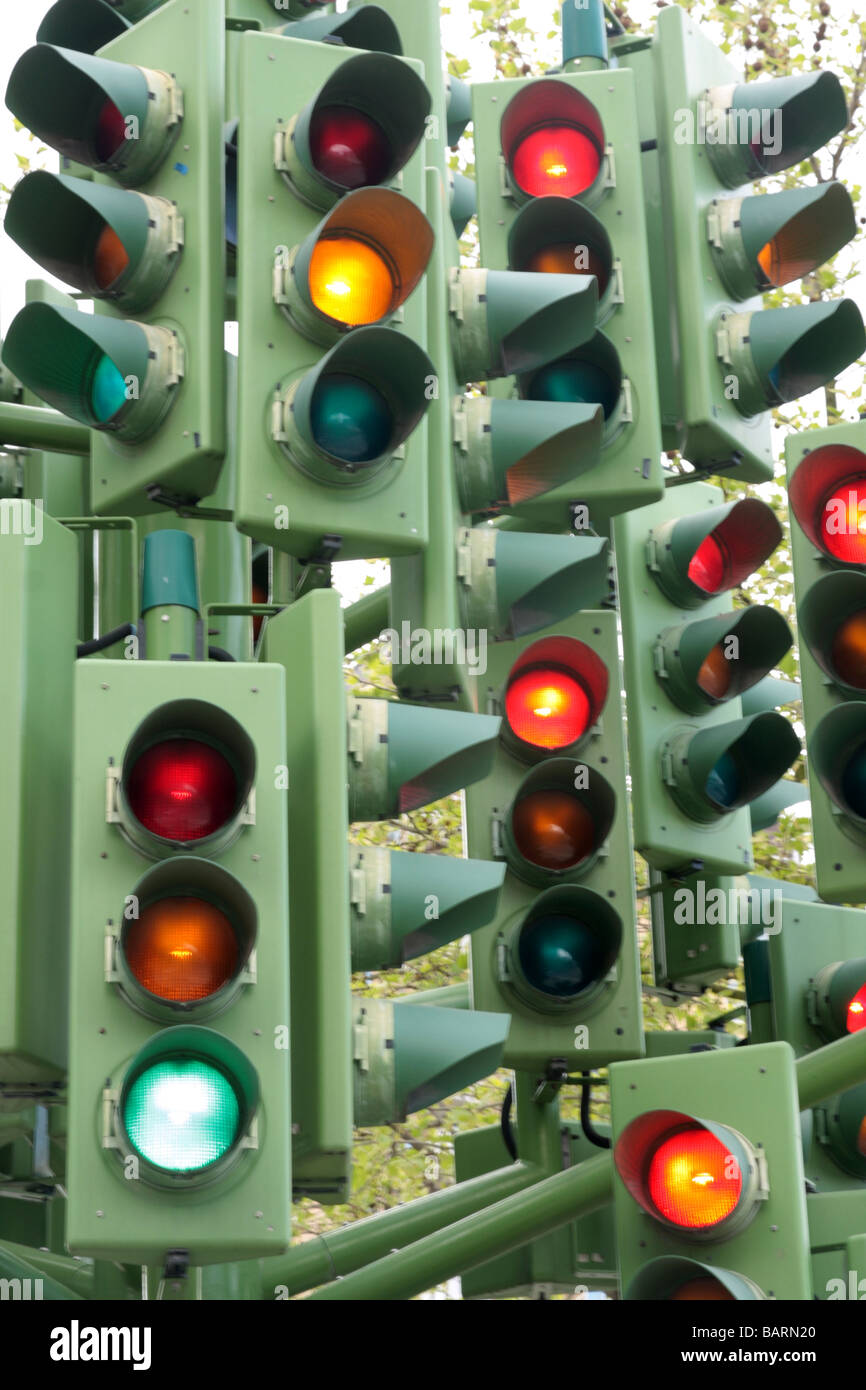 confusing trafic lights Stock Photo - Alamy