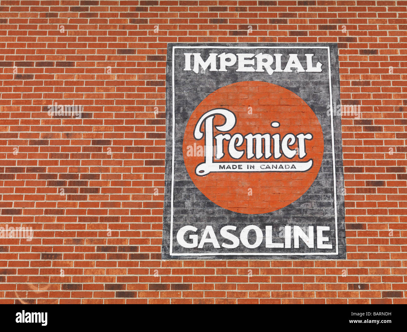 Imperial Gasoline Vintage sign Stock Photo - Alamy