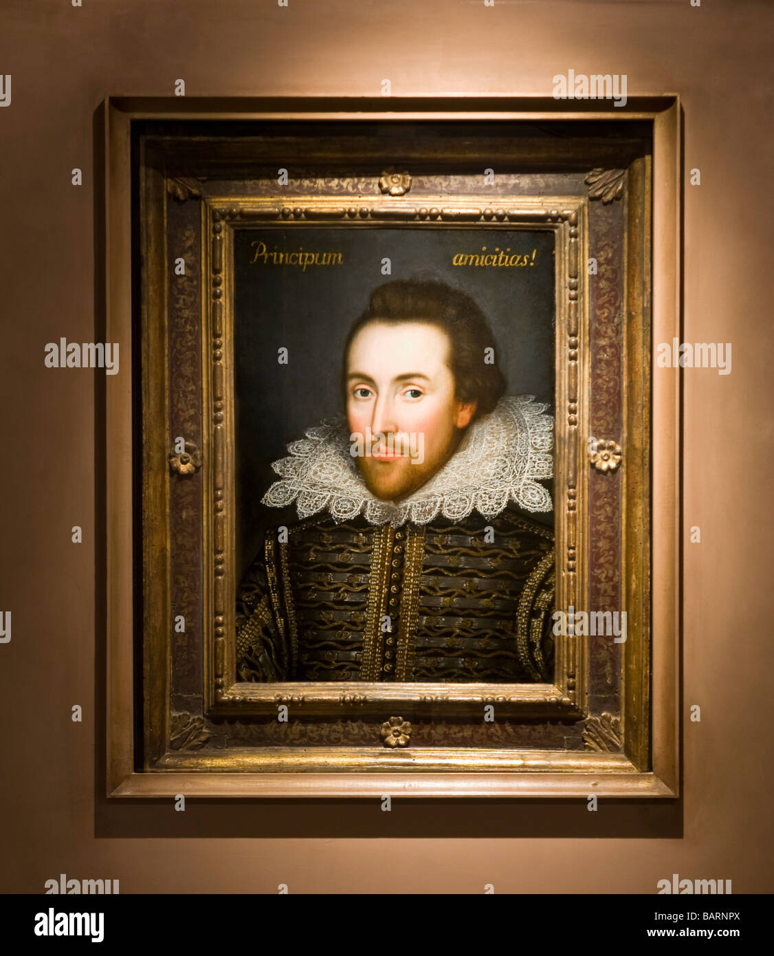 The "Cobbe" portrait of William Shakespeare hanging in the "Shakespeare ...