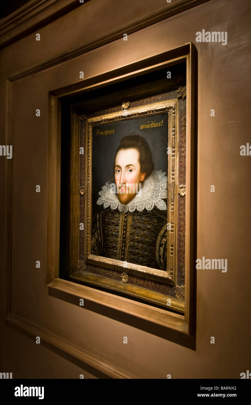 The "Cobbe" portrait of William Shakespeare hanging in the "Shakespeare ...