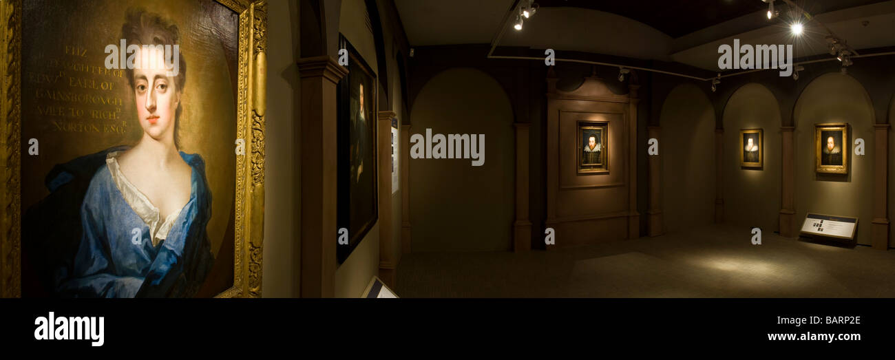 The "Cobbe" portrait (center) of William Shakespeare in the ...