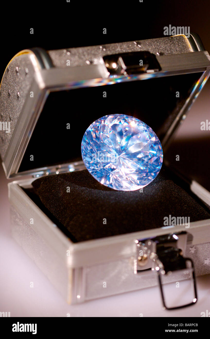Large diamond in box Stock Photo - Alamy