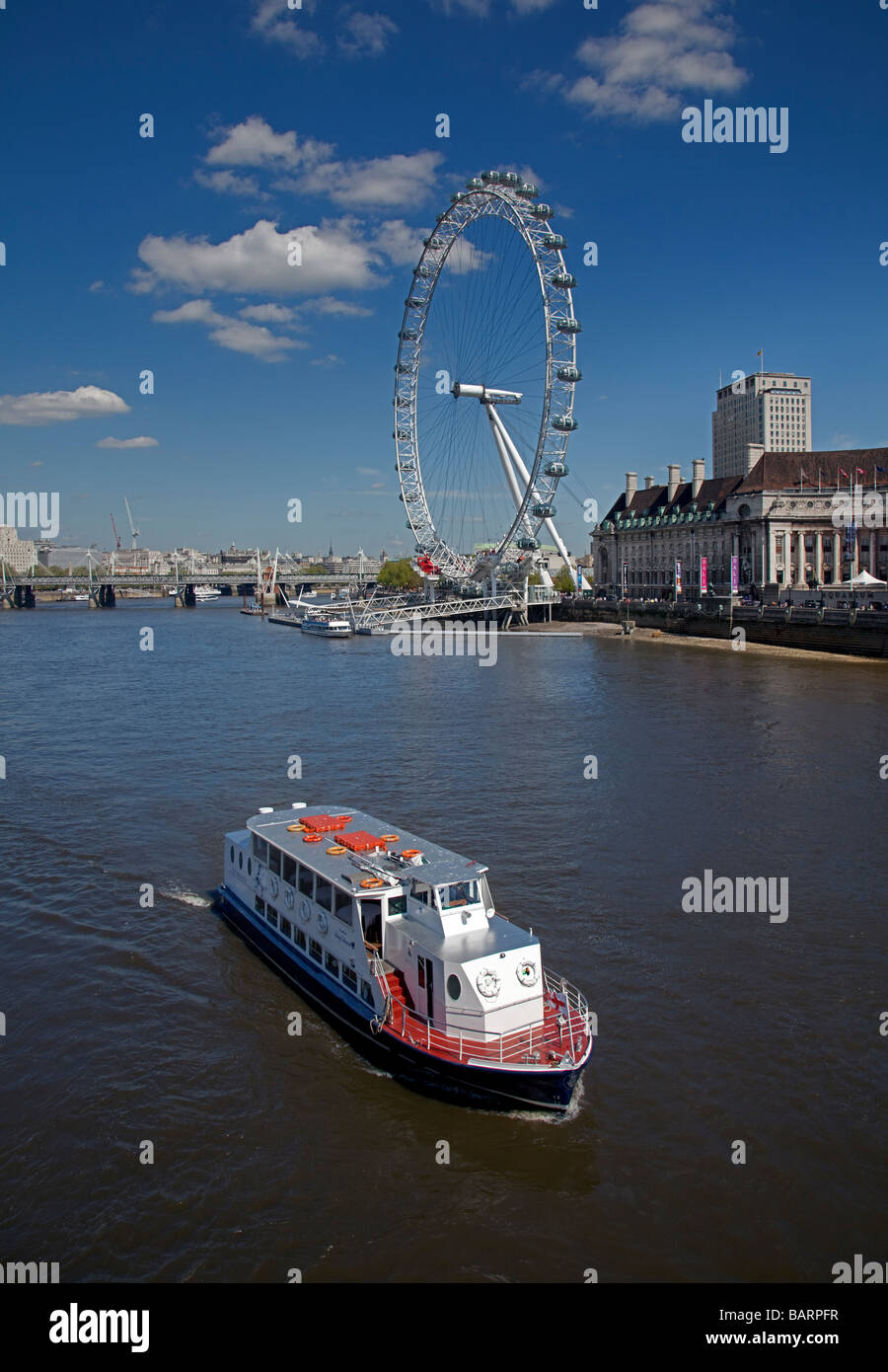 London Eye and River Thames, London, England Stock Photo - Alamy