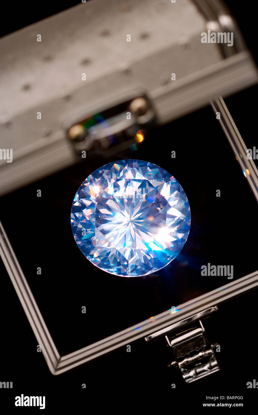 Large diamond in box Stock Photo - Alamy