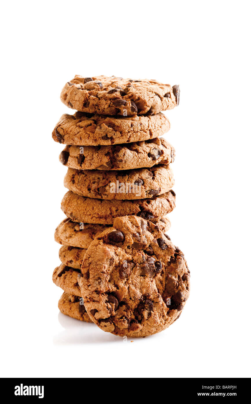 Stacked Chocolate cookies Stock Photo - Alamy