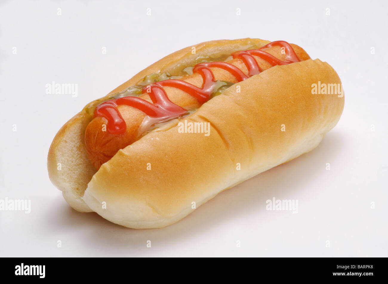 Hotdog with ketchup Stock Photo - Alamy