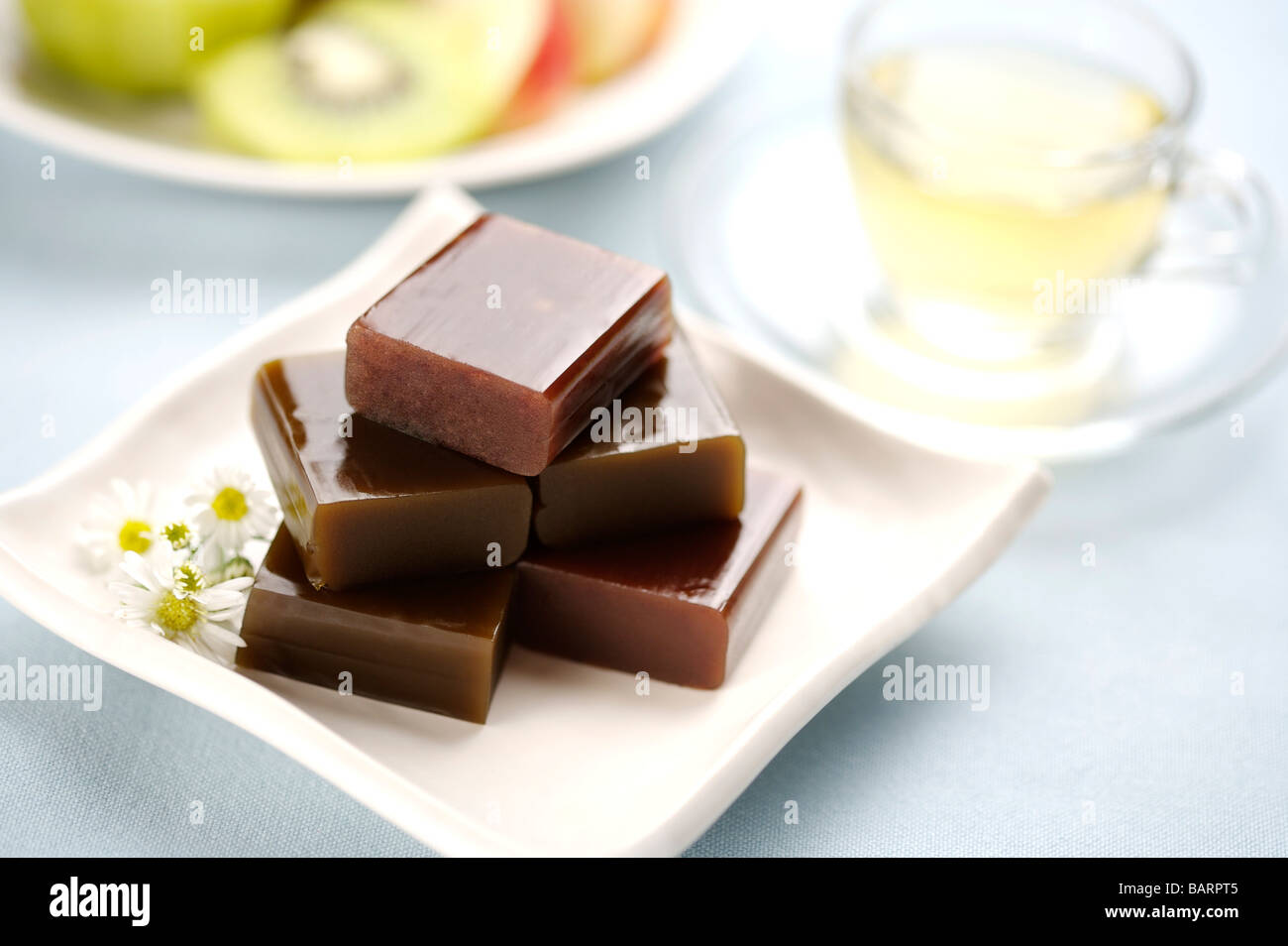 Bean jelly on plate Stock Photo - Alamy