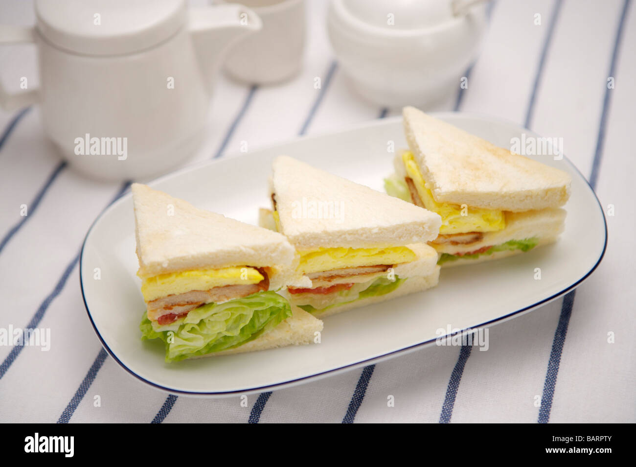 Sandwiches on plate Stock Photo - Alamy