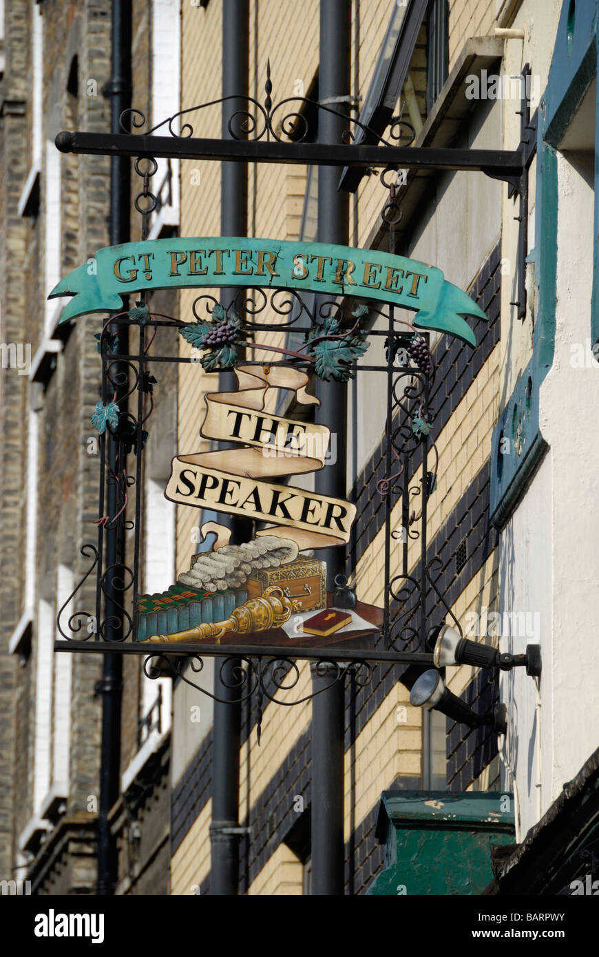 The Speaker Pub in Great Peter Street Pimlico London SW1 Stock Photo ...