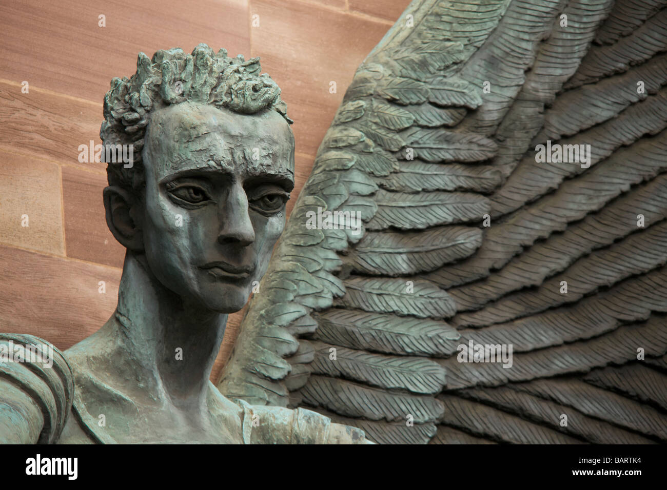 Sculpture by Sir Jacob Epstein at Coventry Cathedral, "Saint Michael's ...