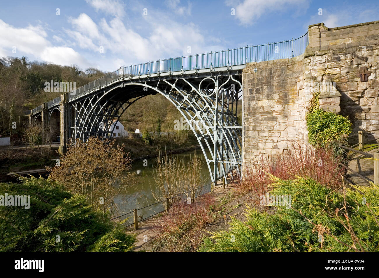 The cast iron bridge at Ironbridge World Heritage Site Stock Photo - Alamy