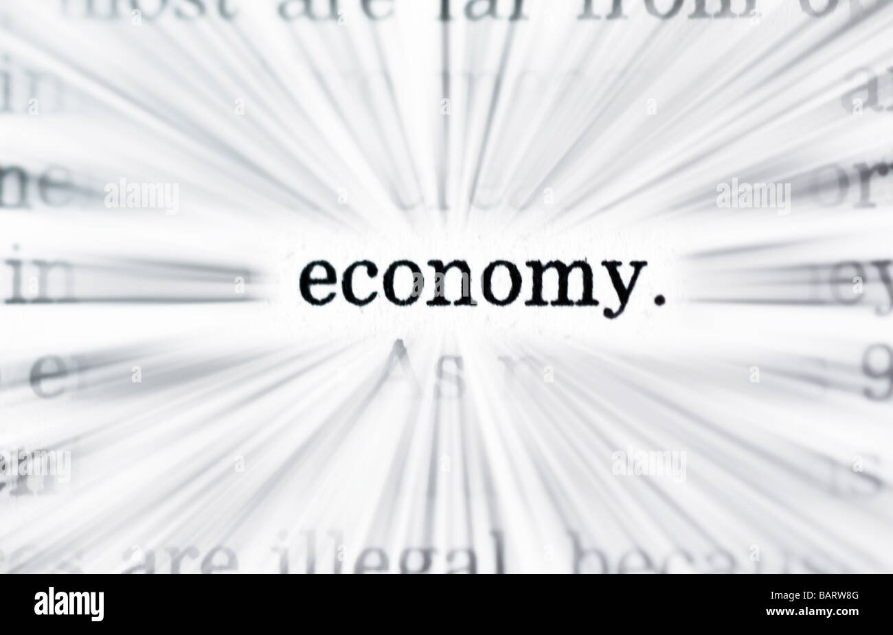 Abstract image of the word economy in a newspaper Stock Photo - Alamy
