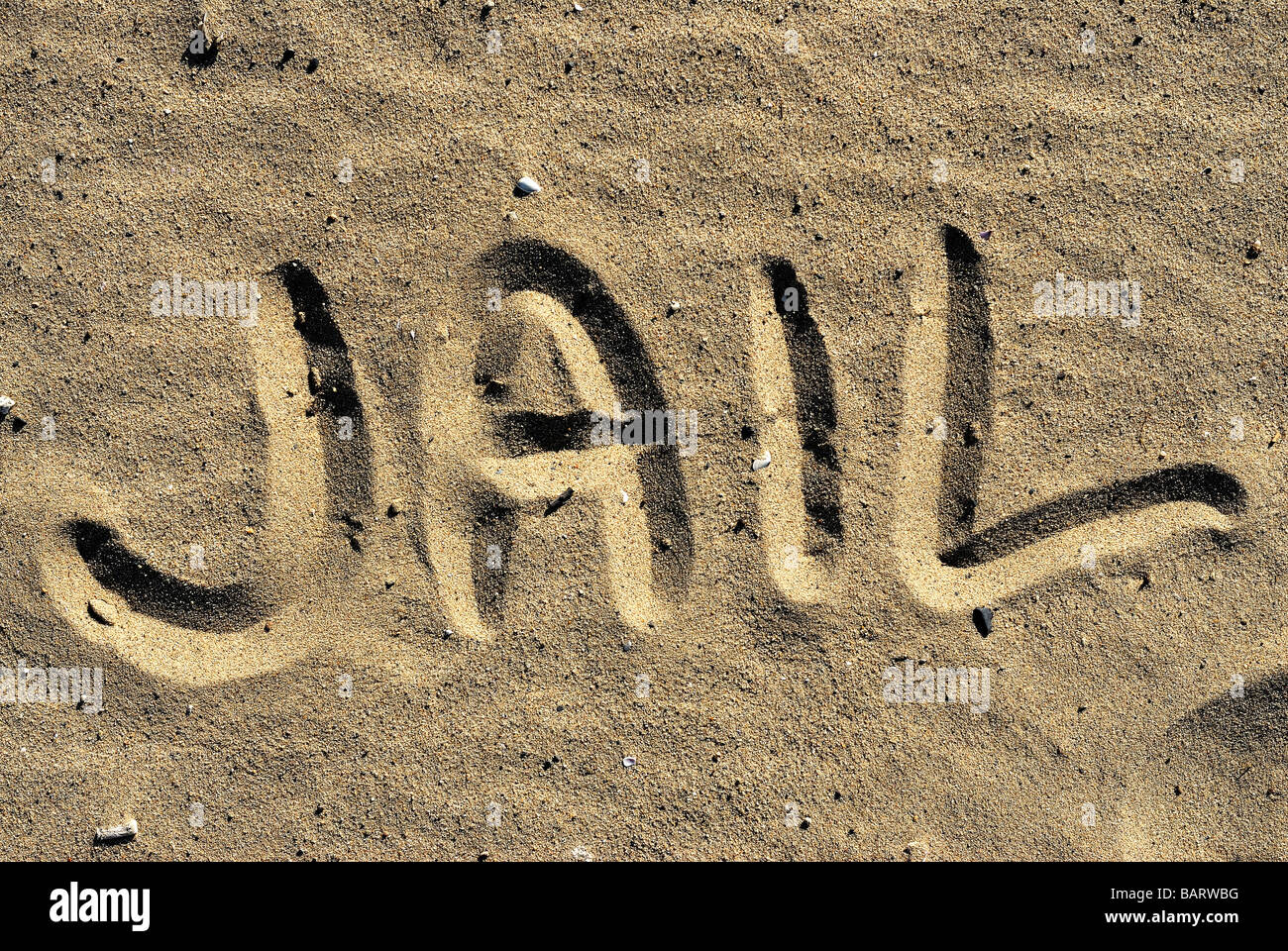 words write on beach sand Stock Photo - Alamy