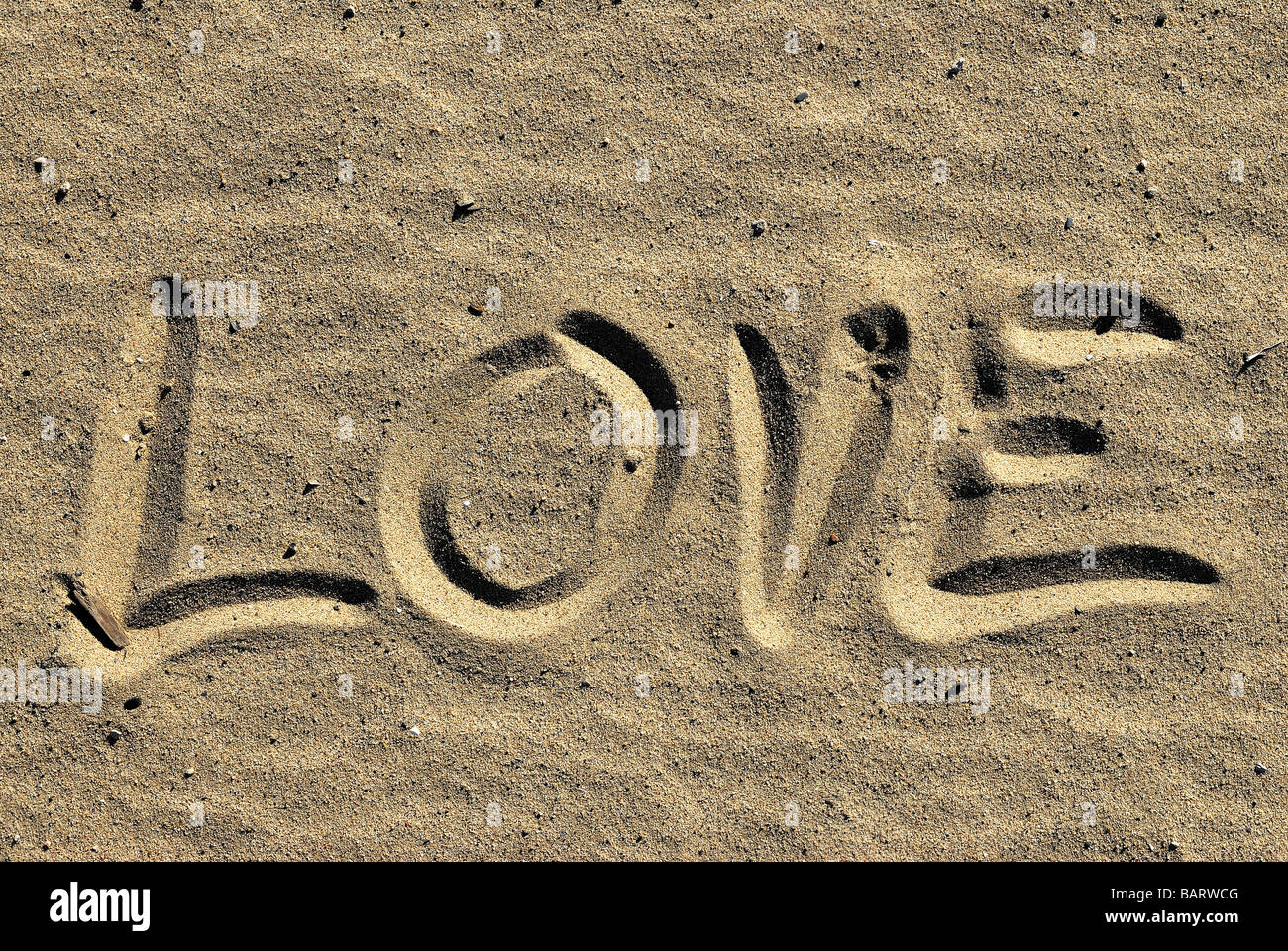 words write on beach sand Stock Photo - Alamy