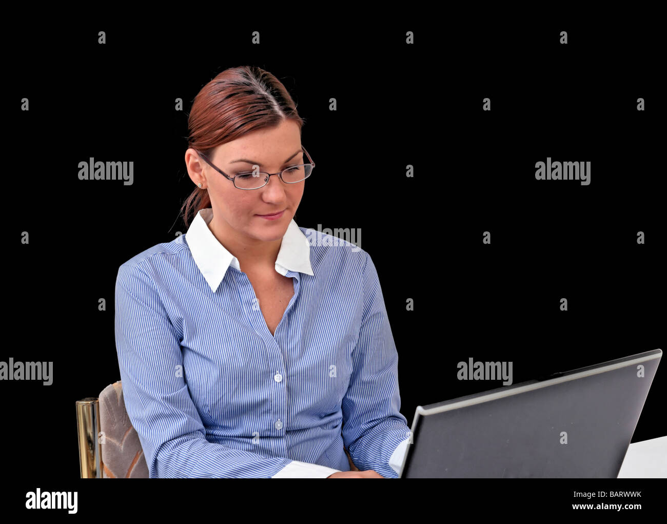 Young woman at work Stock Photo - Alamy