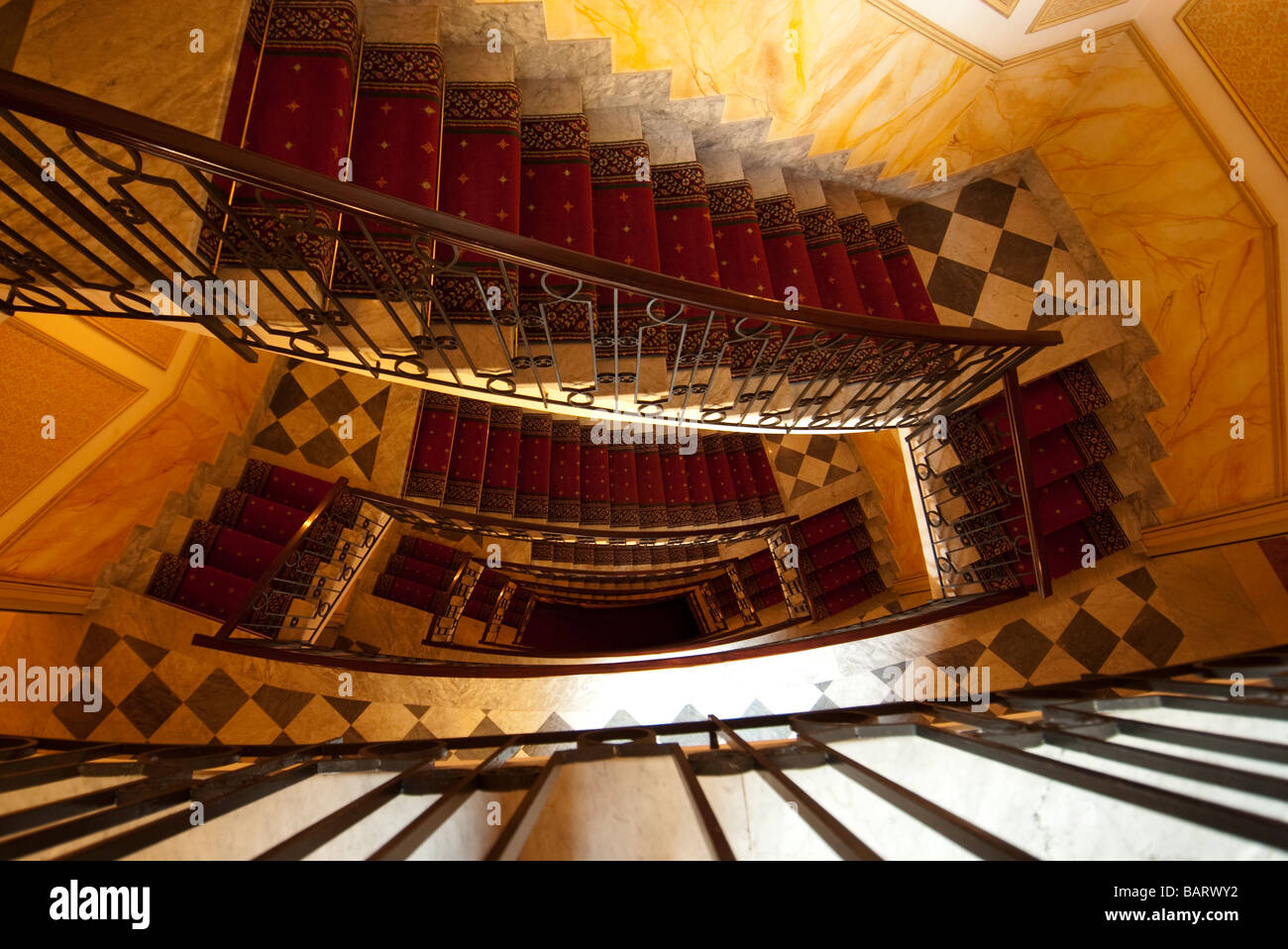 marble stairwell rome Stock Photo - Alamy