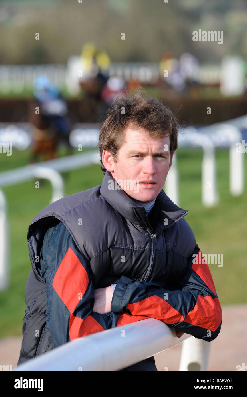 The jockey Joe Tizzard between races at Chepstow racecourse Feb 2008 ...