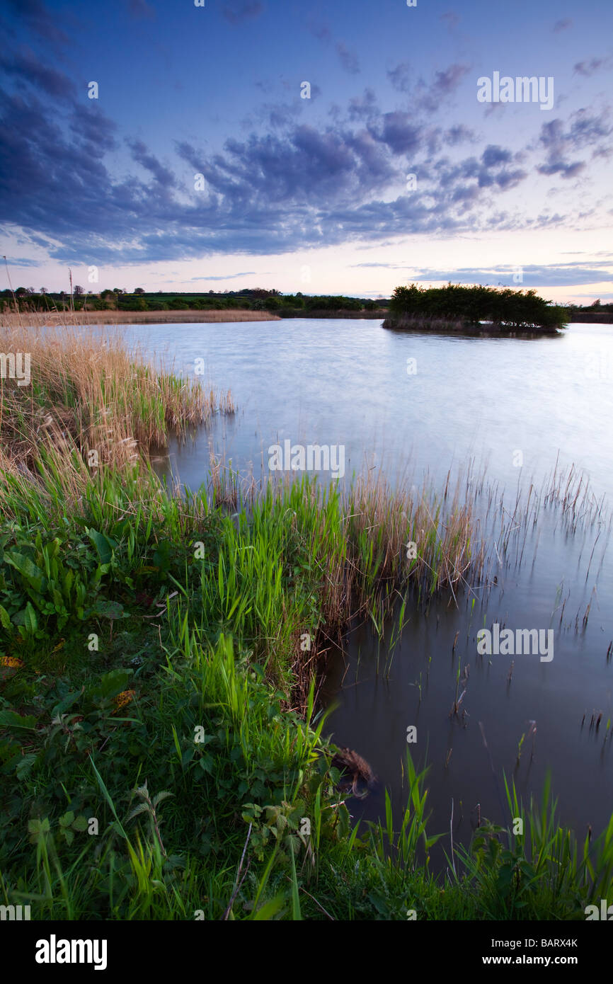 Evening at the Far Ings National Nature Reserve in North Lincolsnhire ...
