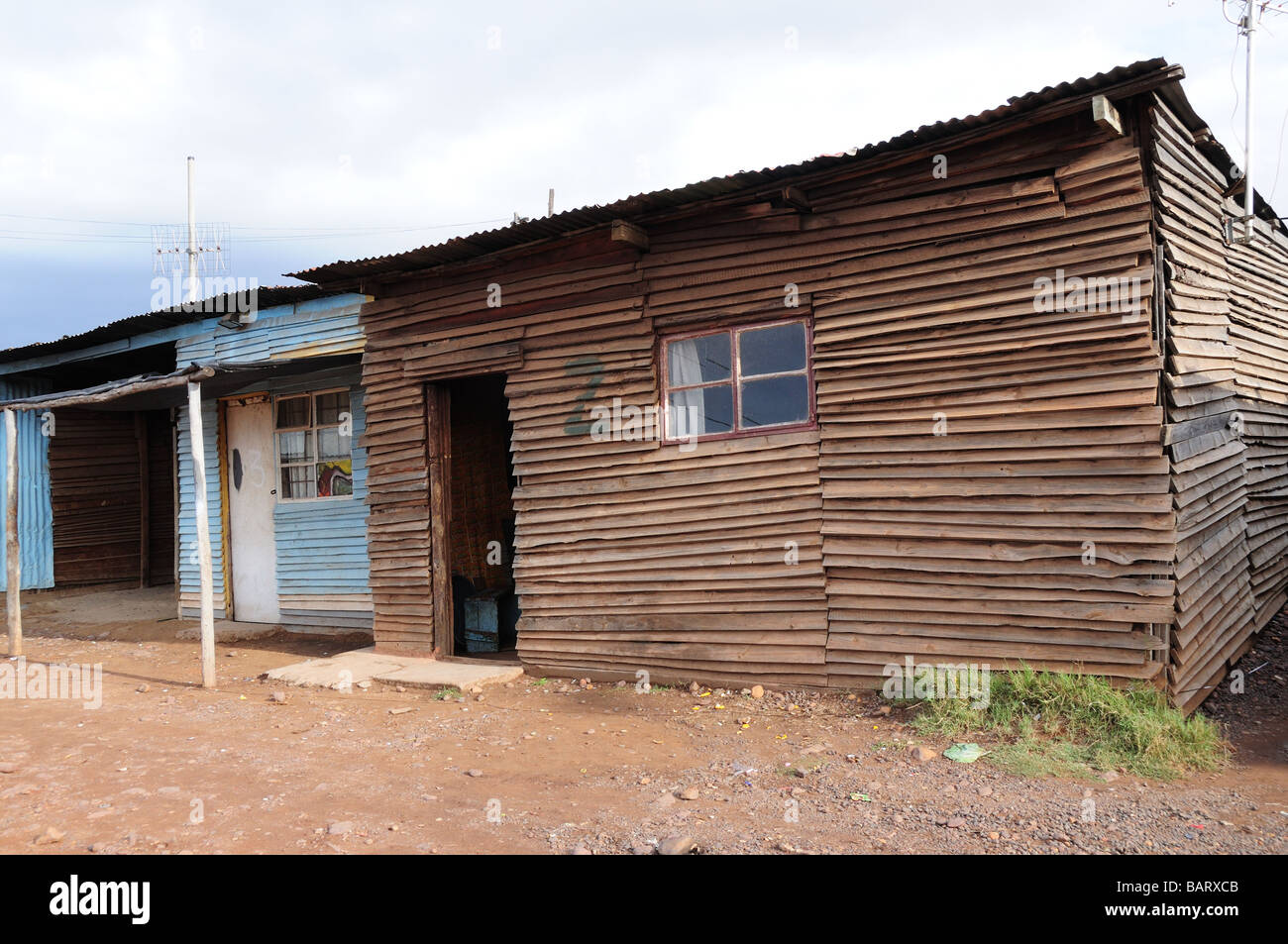 Wooden shack dwelling in a Township Swellendam South Africa Stock Photo ...
