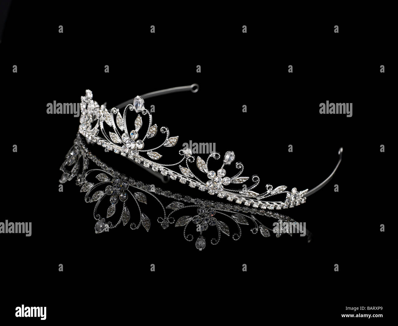 Tiara on black background Stock Photo - Alamy