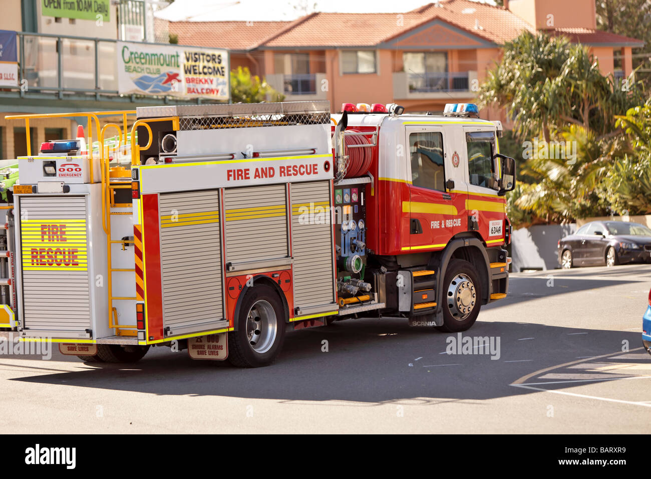 Emergency vehicles at work Stock Photo - Alamy