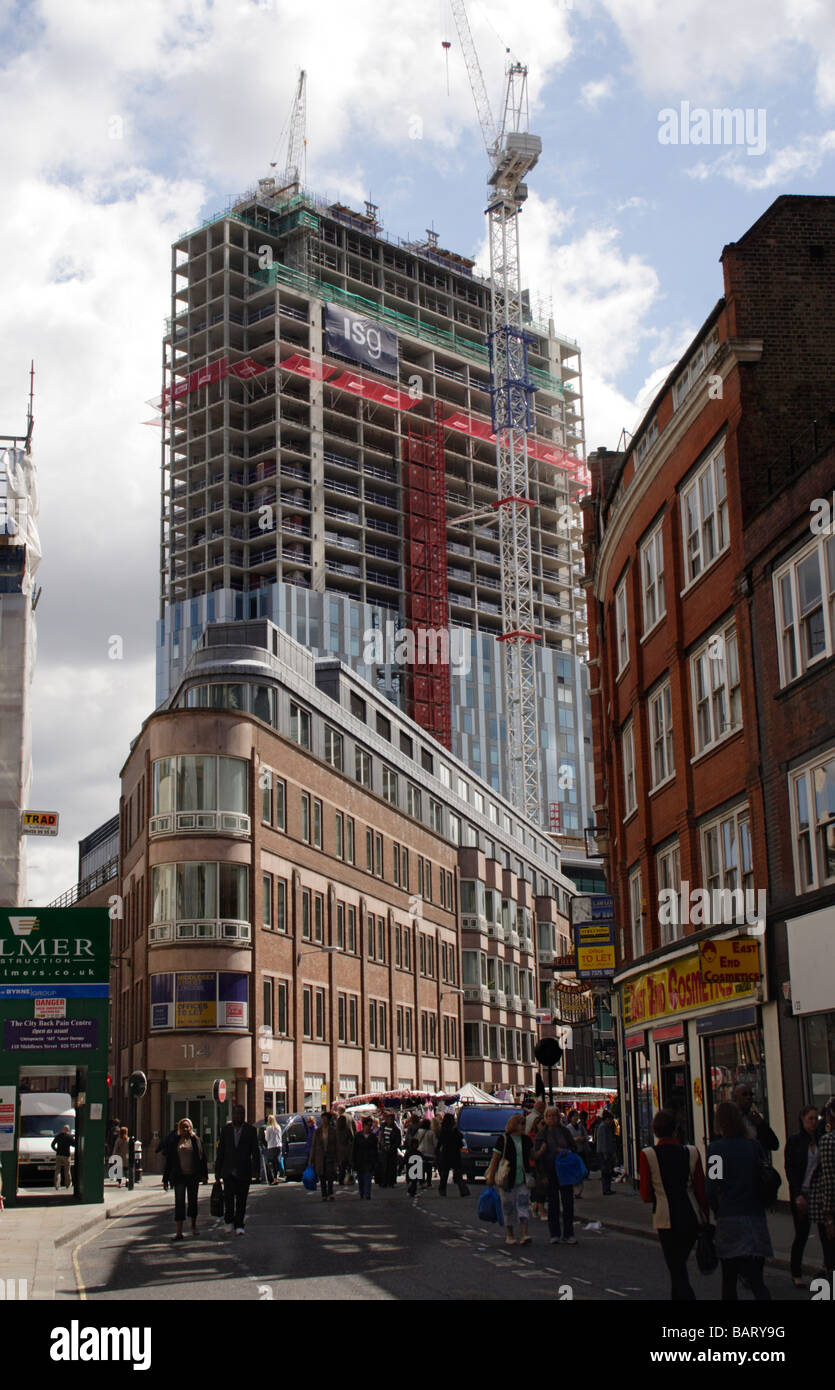 New office block under construction in City of London May 2009 Stock ...