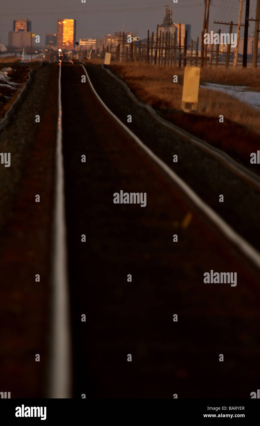 Rail Line and City of Regina Saskatchewan Canada Stock Photo - Alamy