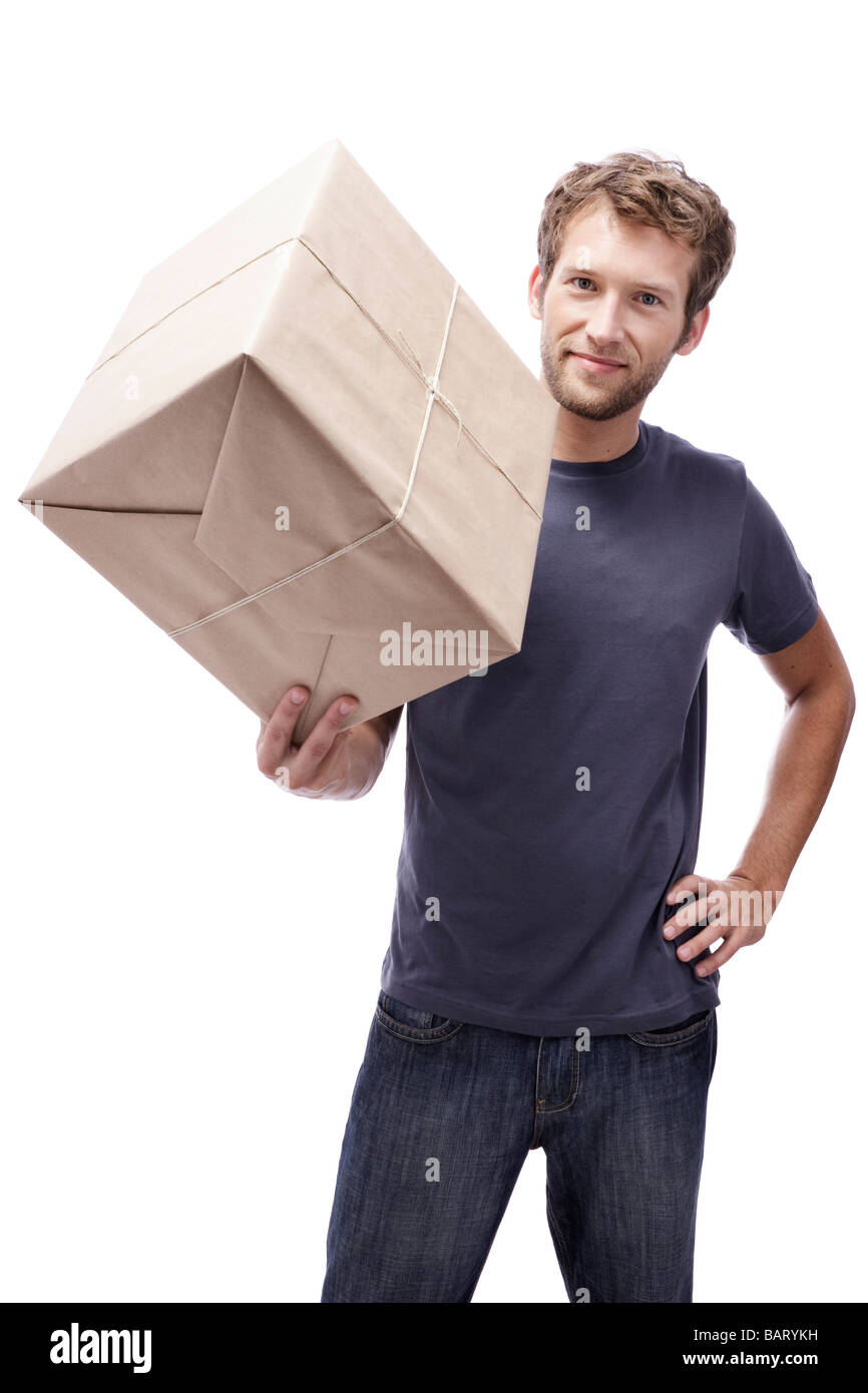Man carrying packet hi-res stock photography and images - Alamy