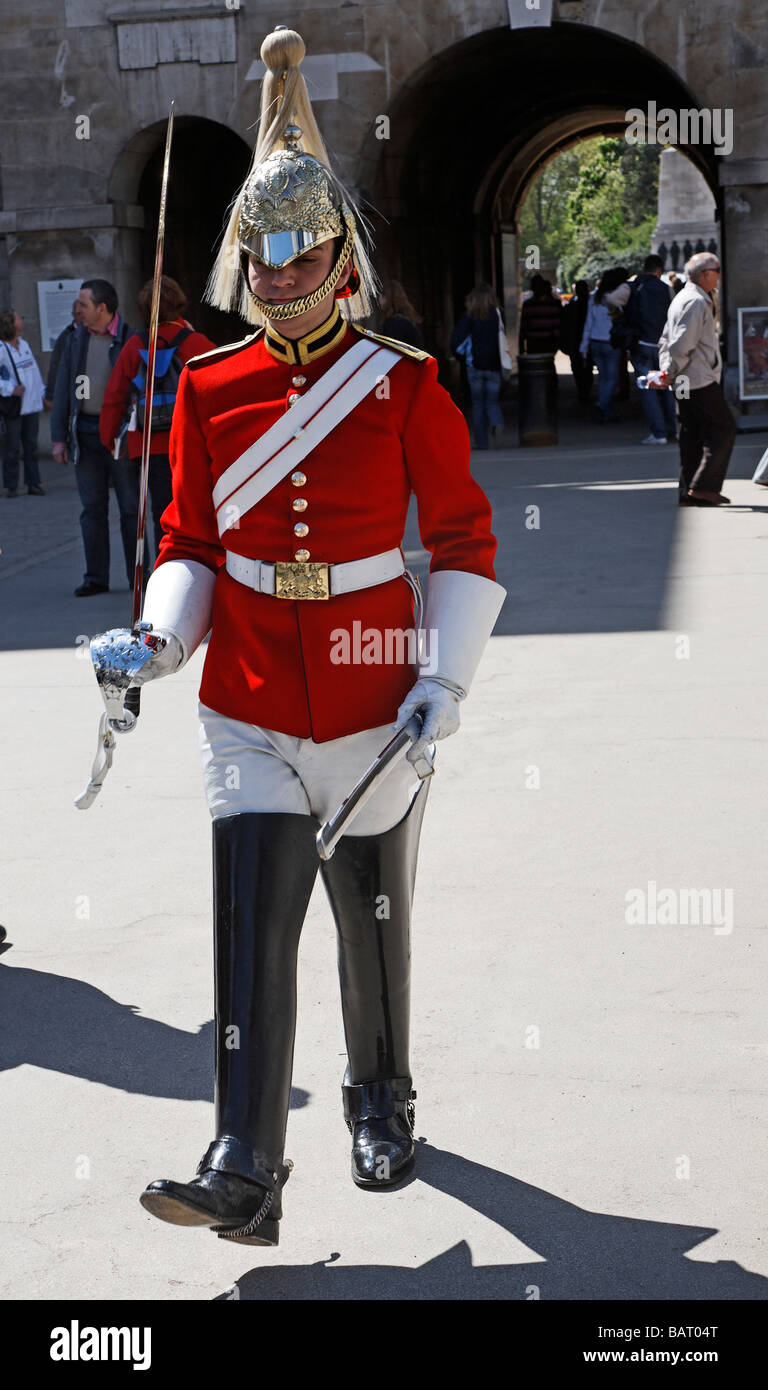 Guardsman marching, Horse Guards Parade, London, England Stock Photo ...