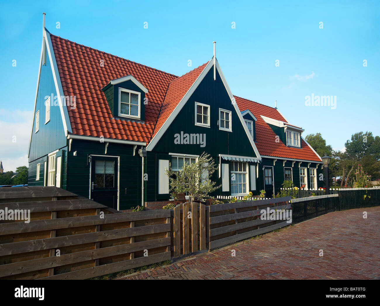 old dutch houses in Marken a small village near Amsterdam Holand The ...