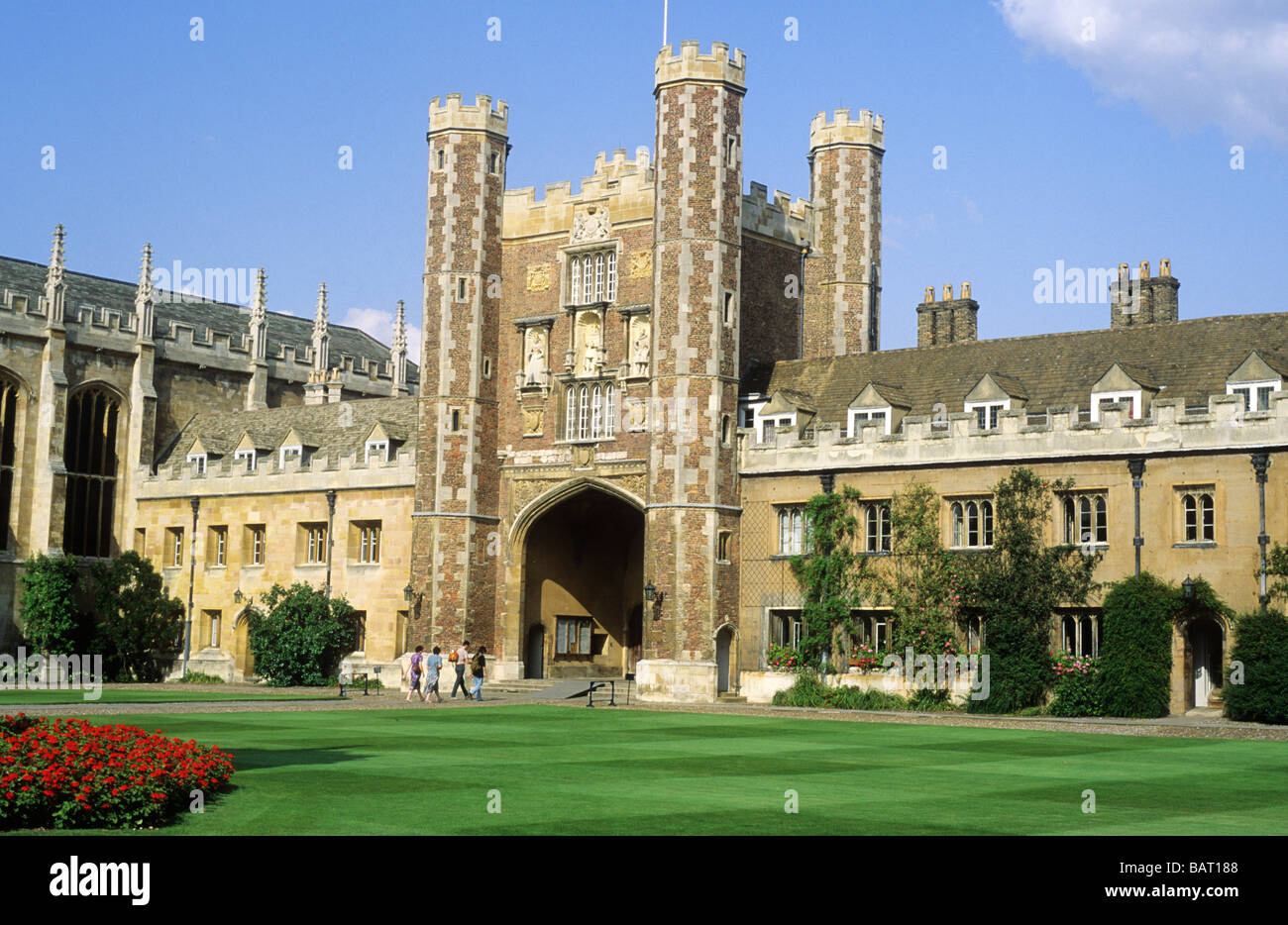 Cambridge Trinity College Great Court University building gatehouse ...