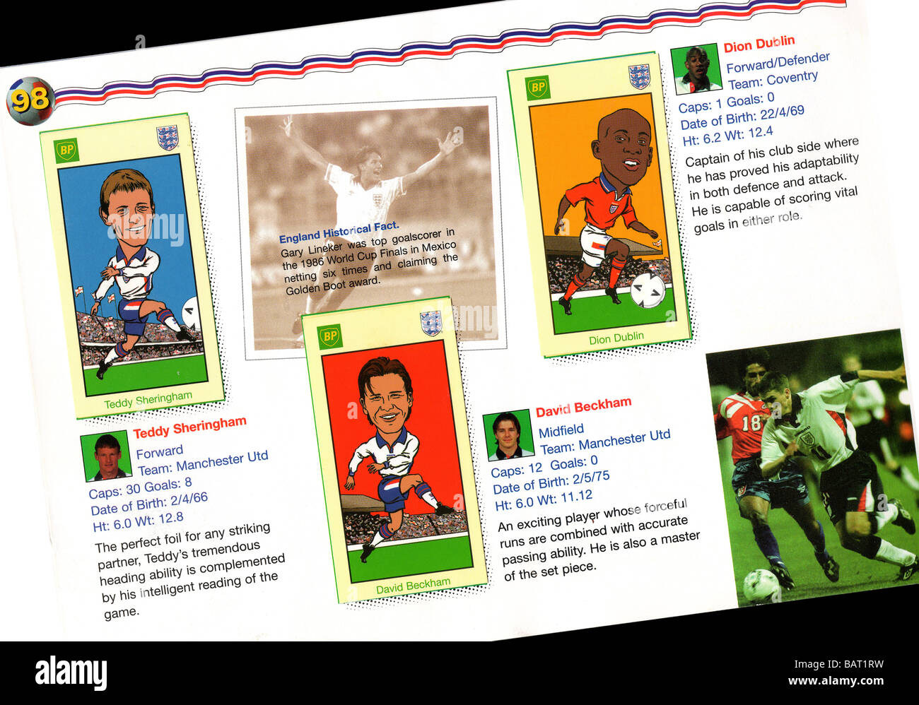 Picture Card album containing picture card illustrations of England ...