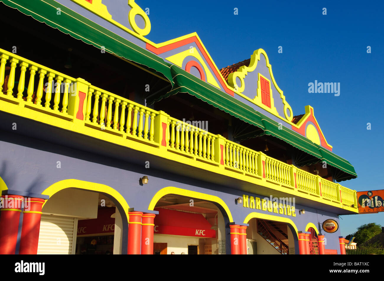 Dutch facade architecture Kralendijk Bonaire Stock Photo - Alamy