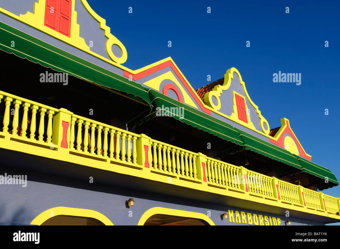 Dutch facade architecture Kralendijk Bonaire Stock Photo - Alamy