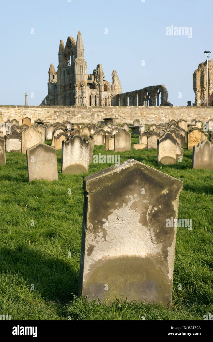 The graveyard of St Mary the Virgin Church, Whitby North Yorkshire ...