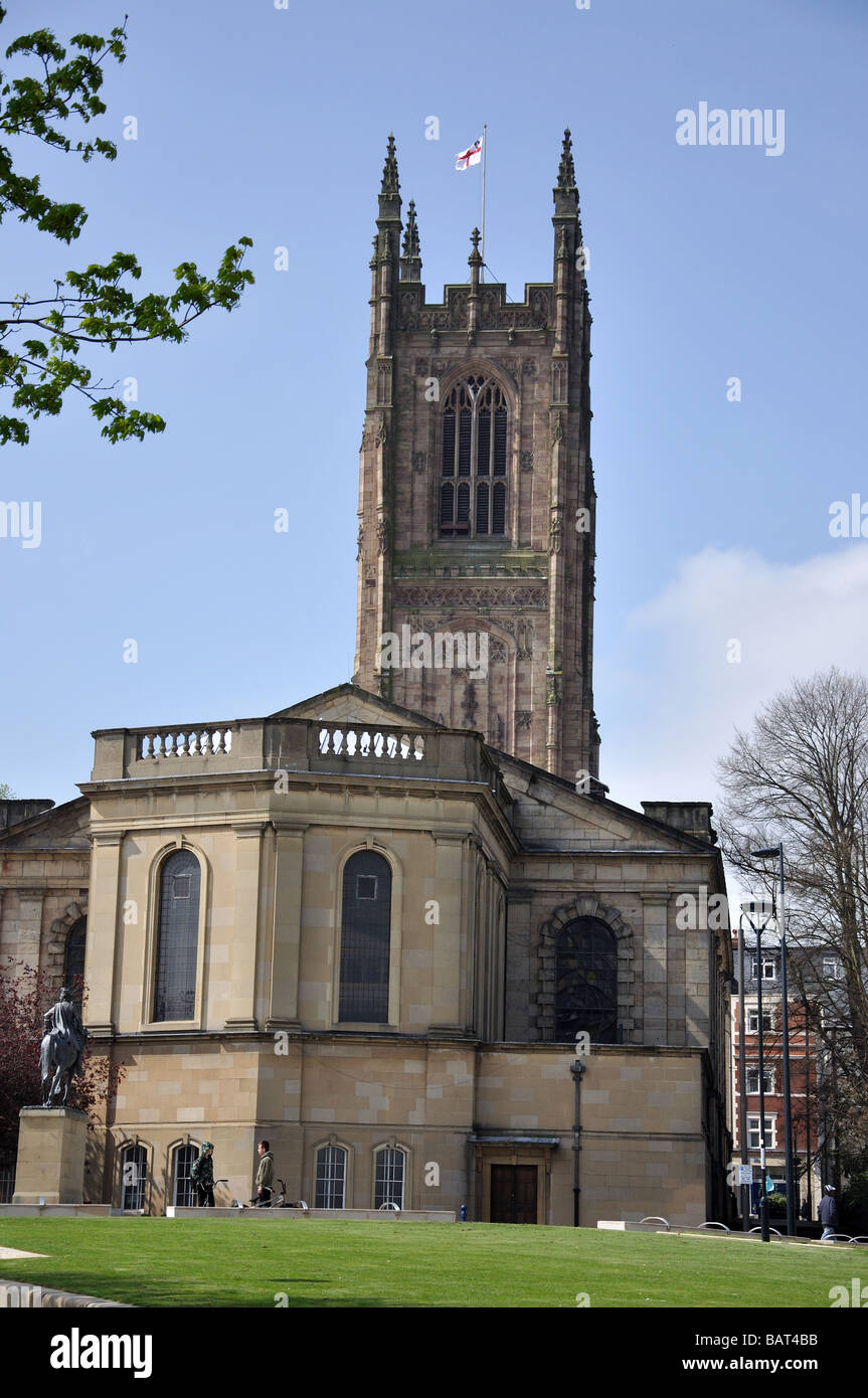Derby Cathedral from Cathedral Green, Derby, Derbyshire, England ...