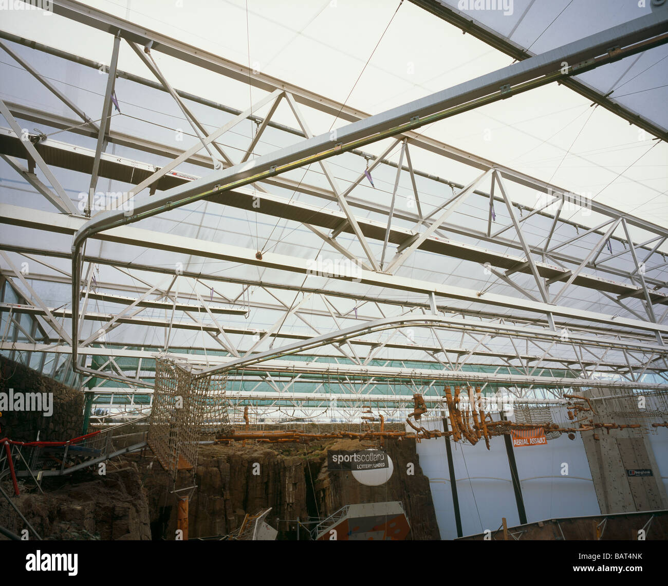 Canopy Roof of the Eica Ratho Indoor Climbing Edinburgh Scotland Stock ...
