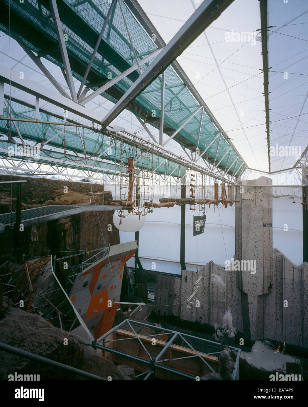 Canopy Roof of the Eica Ratho Indoor Climbing Edinburgh Scotland Stock ...