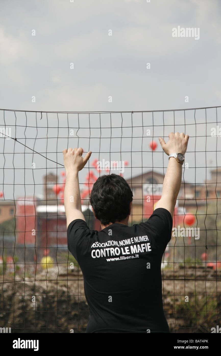 Young man anti mafia slogan hi-res stock photography and images - Alamy