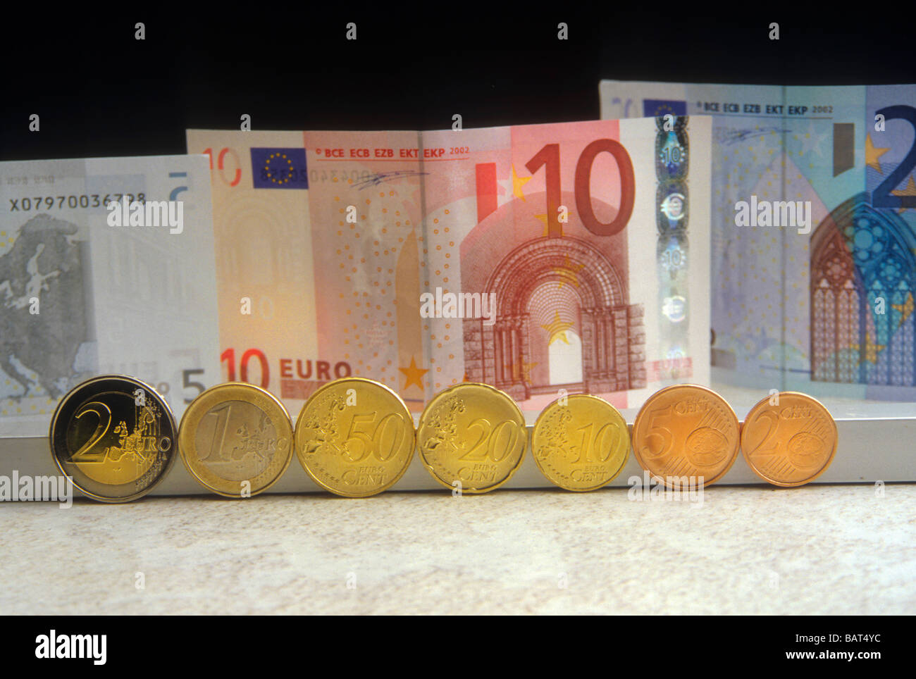 Euro coin money cash currency economy business trade stimulus Stock ...