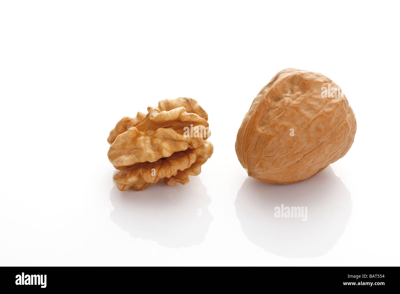 Walnut with kernel Stock Photo - Alamy