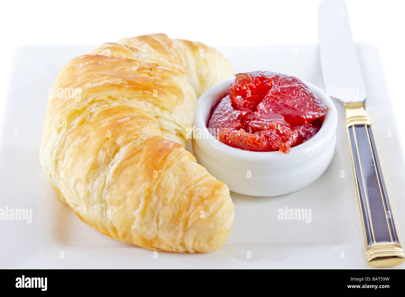 Croissant ready to eat Stock Photo - Alamy