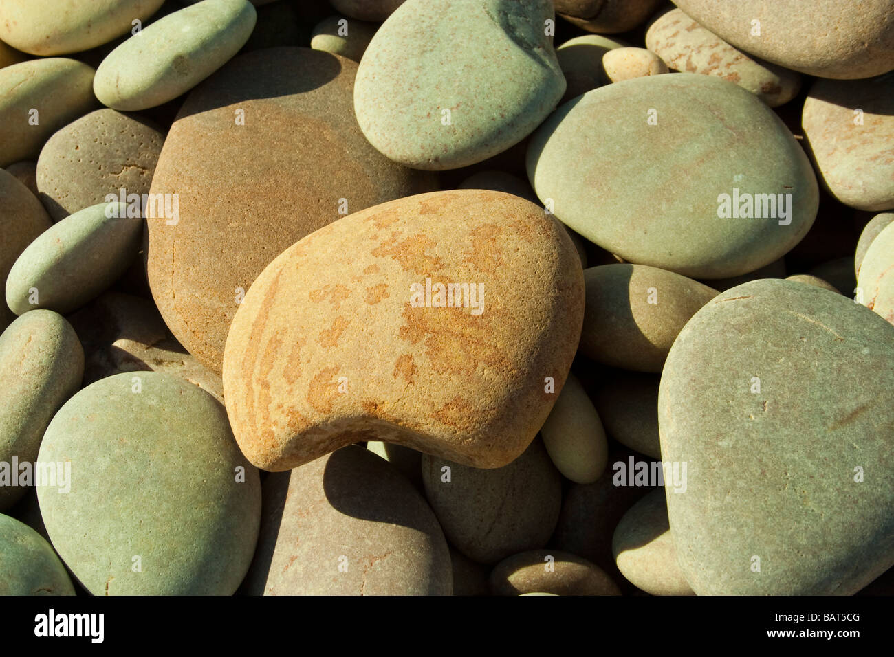Coloured pebbles on a beach in dorset green hi-res stock photography ...