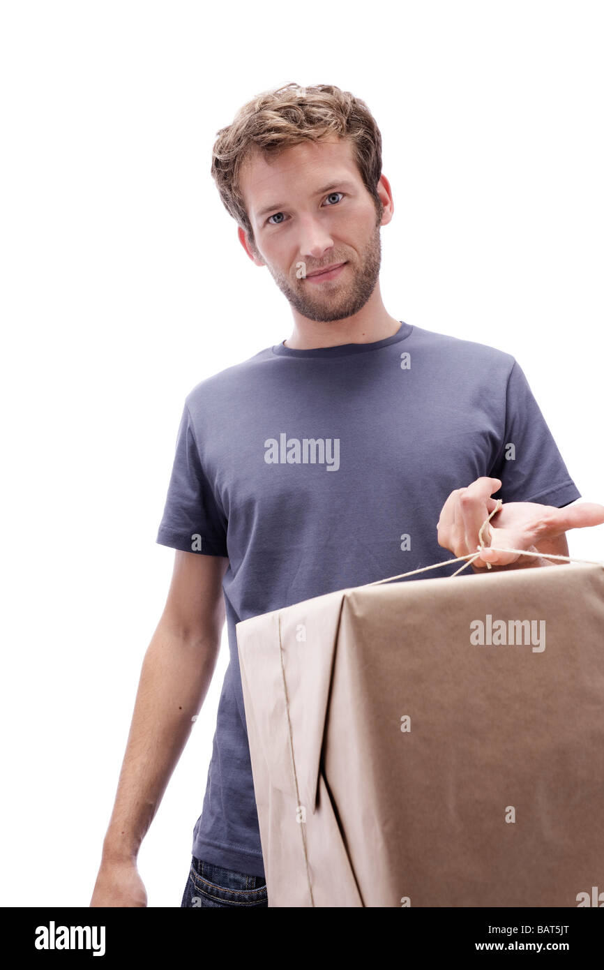 Man carrying packet hi-res stock photography and images - Alamy